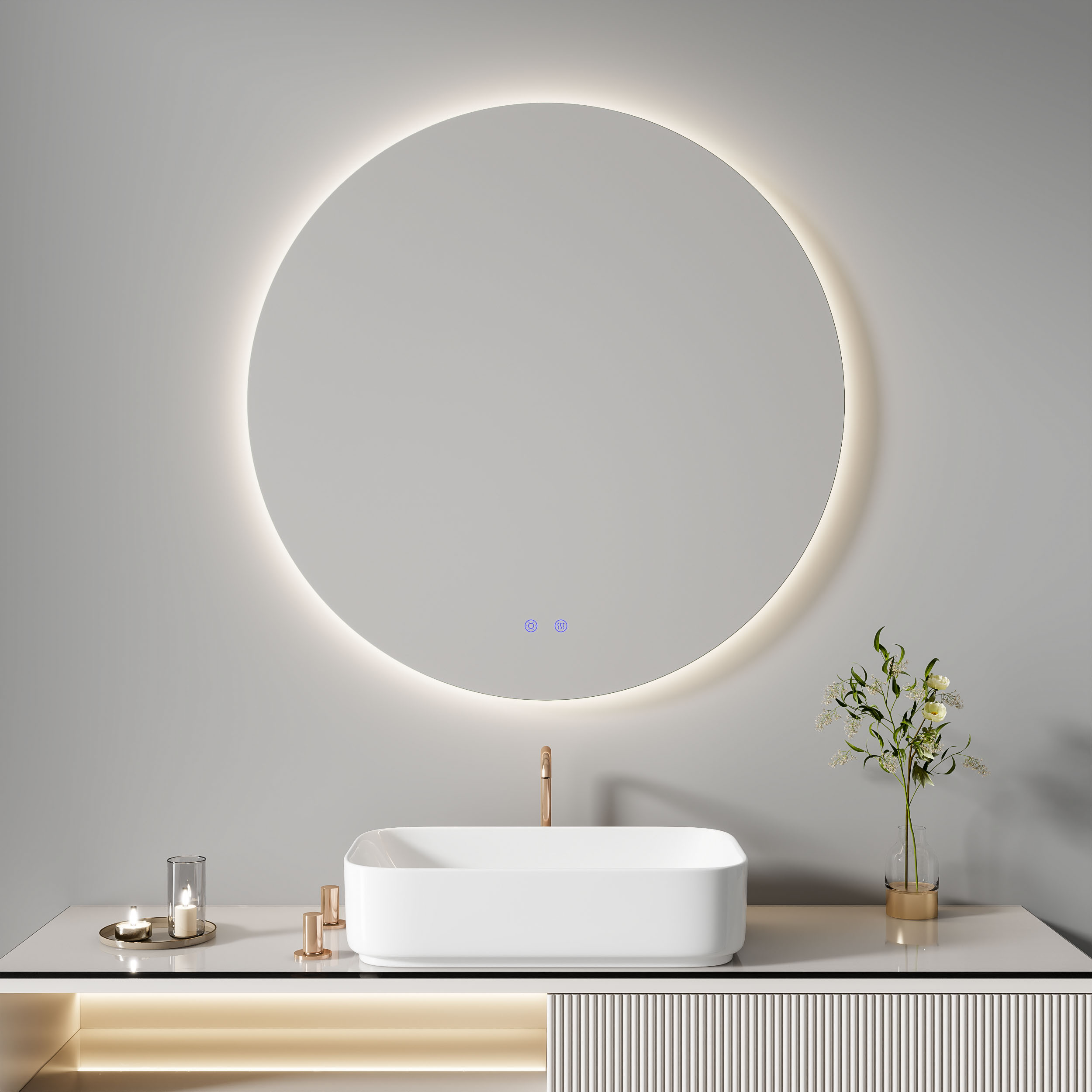Wholesale Round Bathroom Mirrors with LED & Anti-Fog | Manufacturer ...