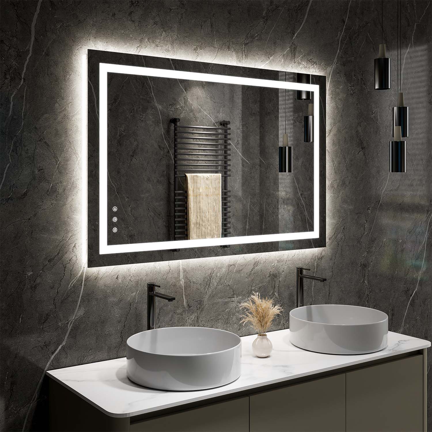 Custom Frameless Bathroom Mirrors With Led Lights | Wholesale Supplier ...
