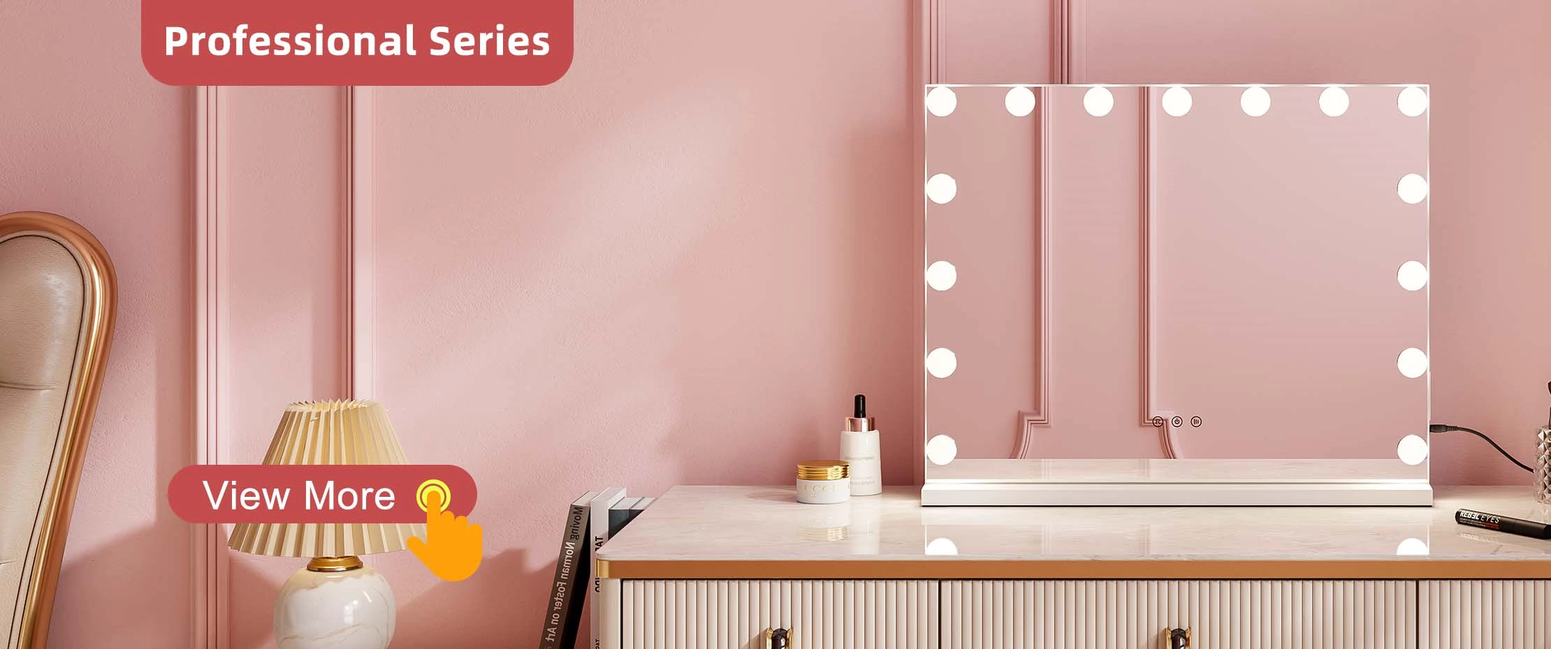 Large Hollywood Vanity Mirror with LED Lights | Custom Makeup Mirror ...